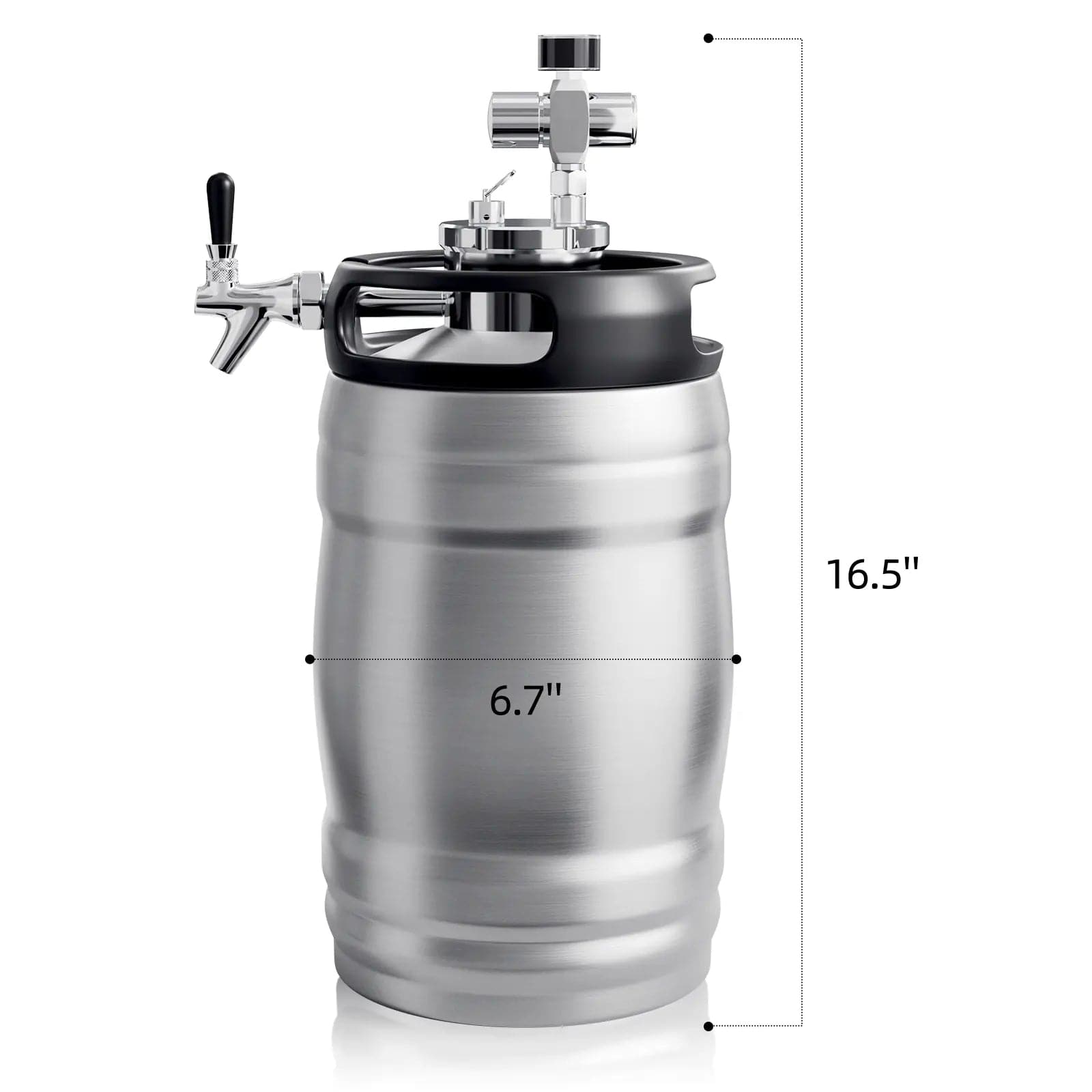 TMCRAFT 1.3 Gallon Double Walled Beer Keg Growler - TMCRAFT