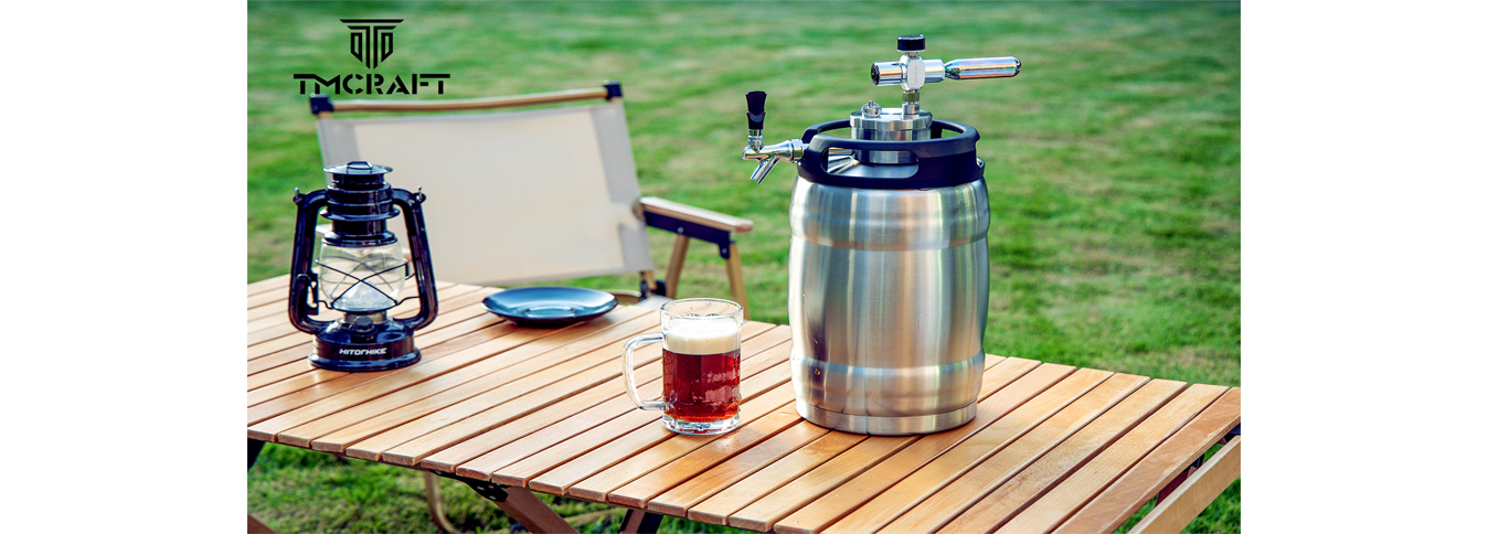 TMCRAFT 1.3 Gallon Double Walled Beer Keg Growler - TMCRAFT