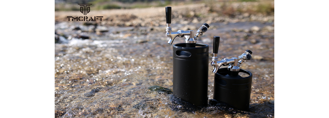 TMCRAFT 64oz Mini Keg Growler Black - TMCRAFT